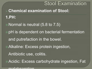 Stool examination | PPTX