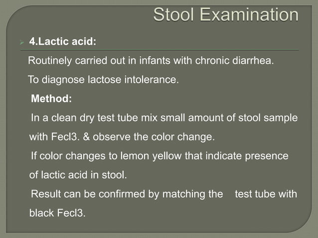 Stool examination | PPTX | Digestive Disorders | Diseases and Conditions