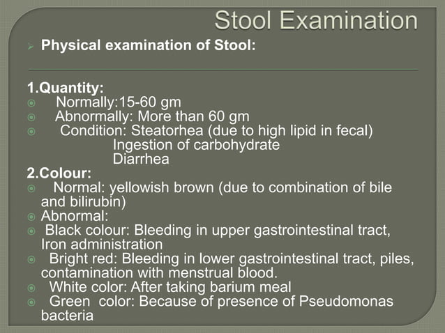 Stool examination | PPT
