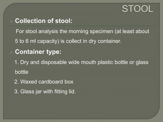 Stool examination | PPT