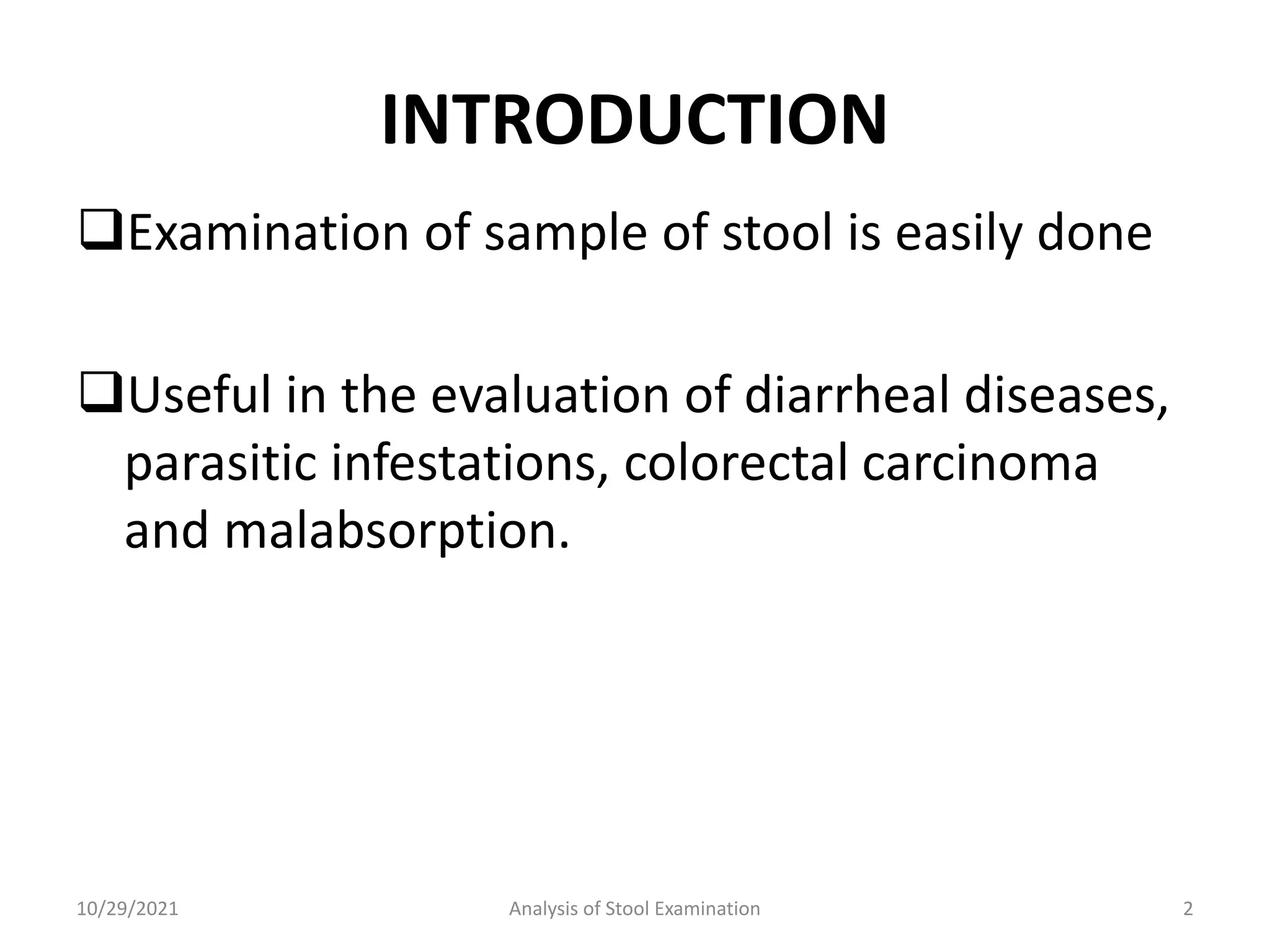 Stool examination | PPTX