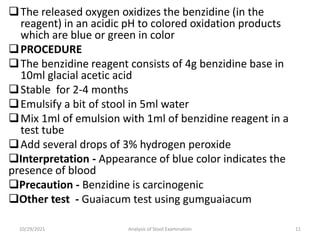 Stool examination | PPTX