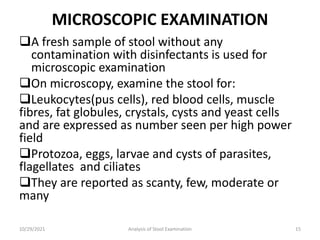 Stool examination | PPTX