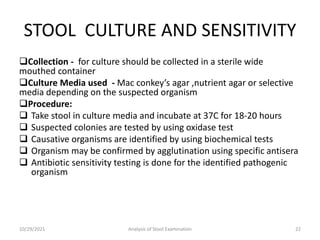 Stool examination | PPTX