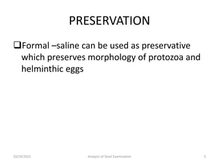 Stool examination | PPTX