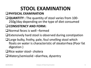 Stool examination | PPT