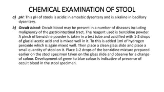 STOOL_EXAMINATION.pptx | Chemistry | Science