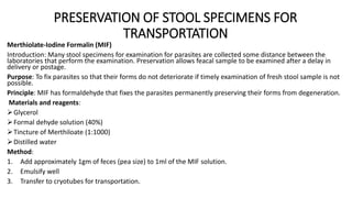 STOOL_EXAMINATION.pptx | Chemistry | Science