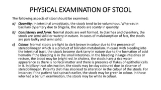STOOL_EXAMINATION.pptx | Chemistry | Science