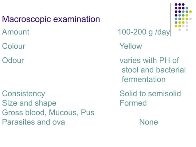 Stool examination.ppt | Digestive Disorders | Diseases and Conditions