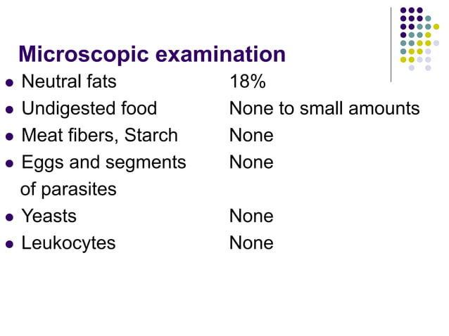 Stool examination.ppt | Digestive Disorders | Diseases and Conditions