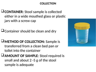 stool examination will give the clue about the microorganism causing ...