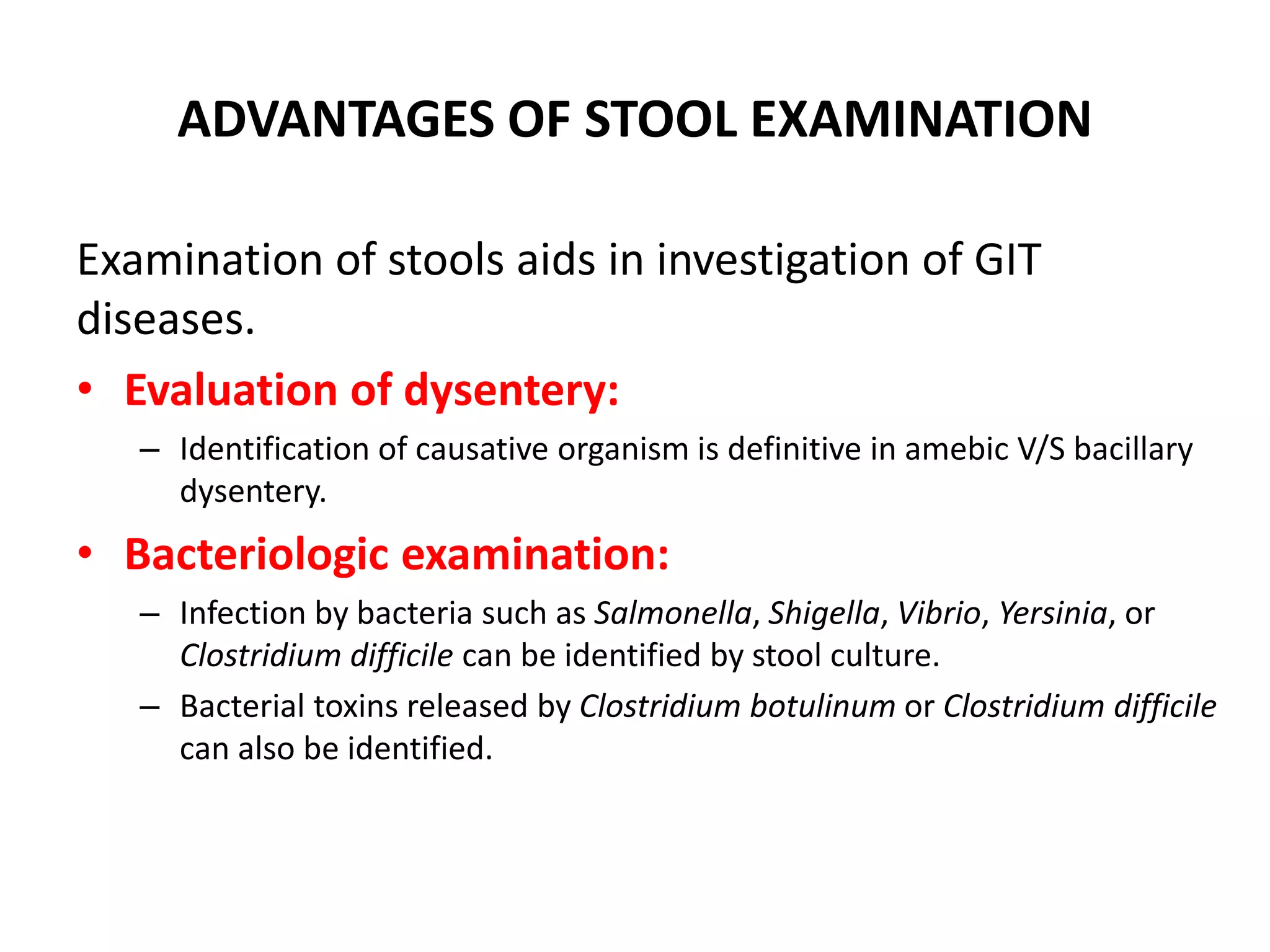 Stool Examination Abridged What A Medical Graduate Should Know | PPTX