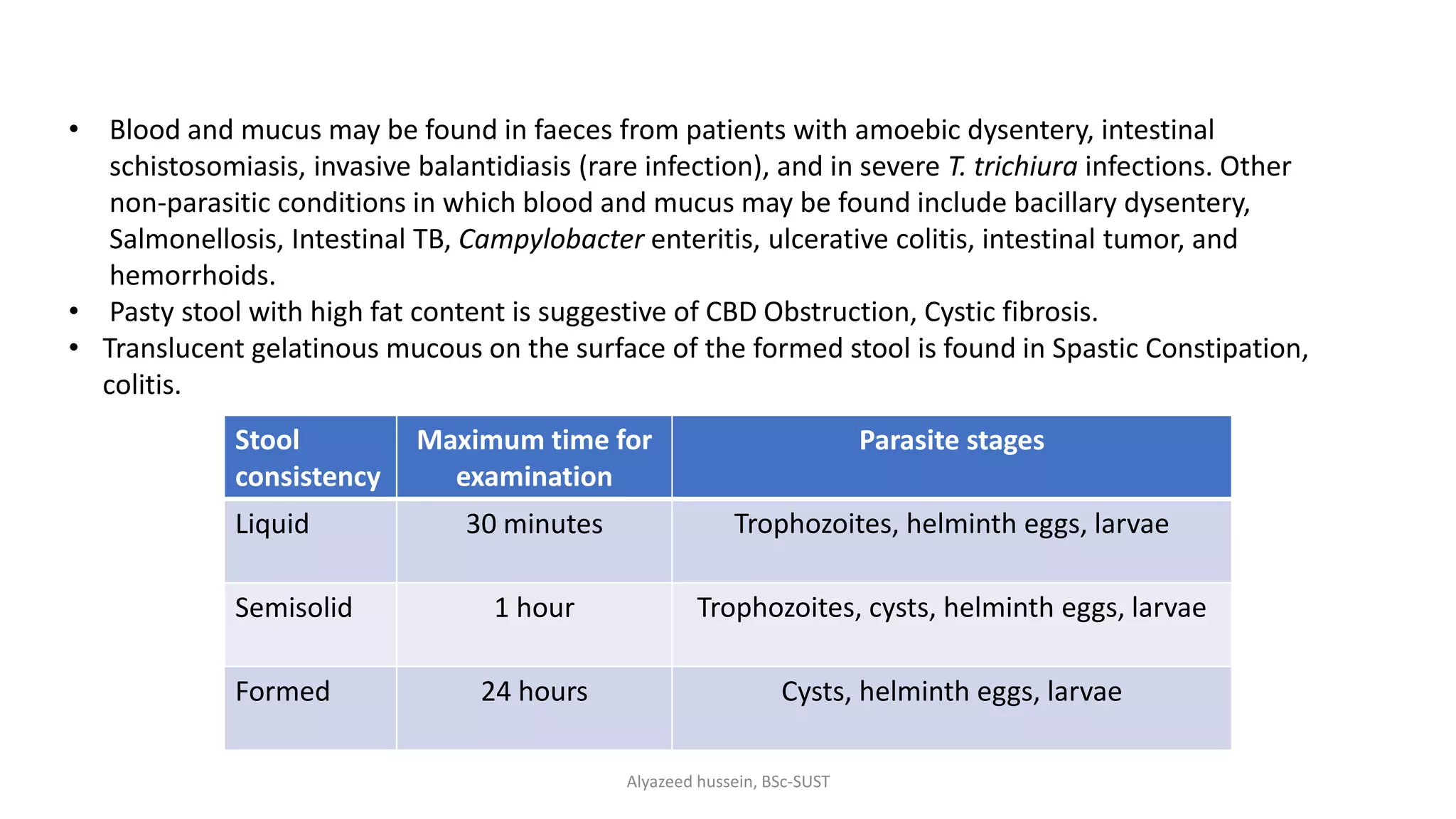 Stool analysis | PPTX