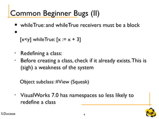 Debugging VisualWorks | PPT | Programming Languages | Computing