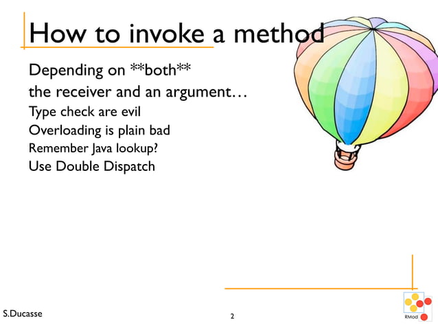 Double Dispatch | PPT | Programming Languages | Computing