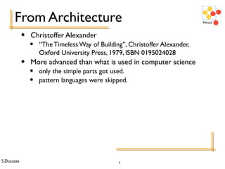 Stoop 430-design patternsintro | PPT | Programming Languages | Computing