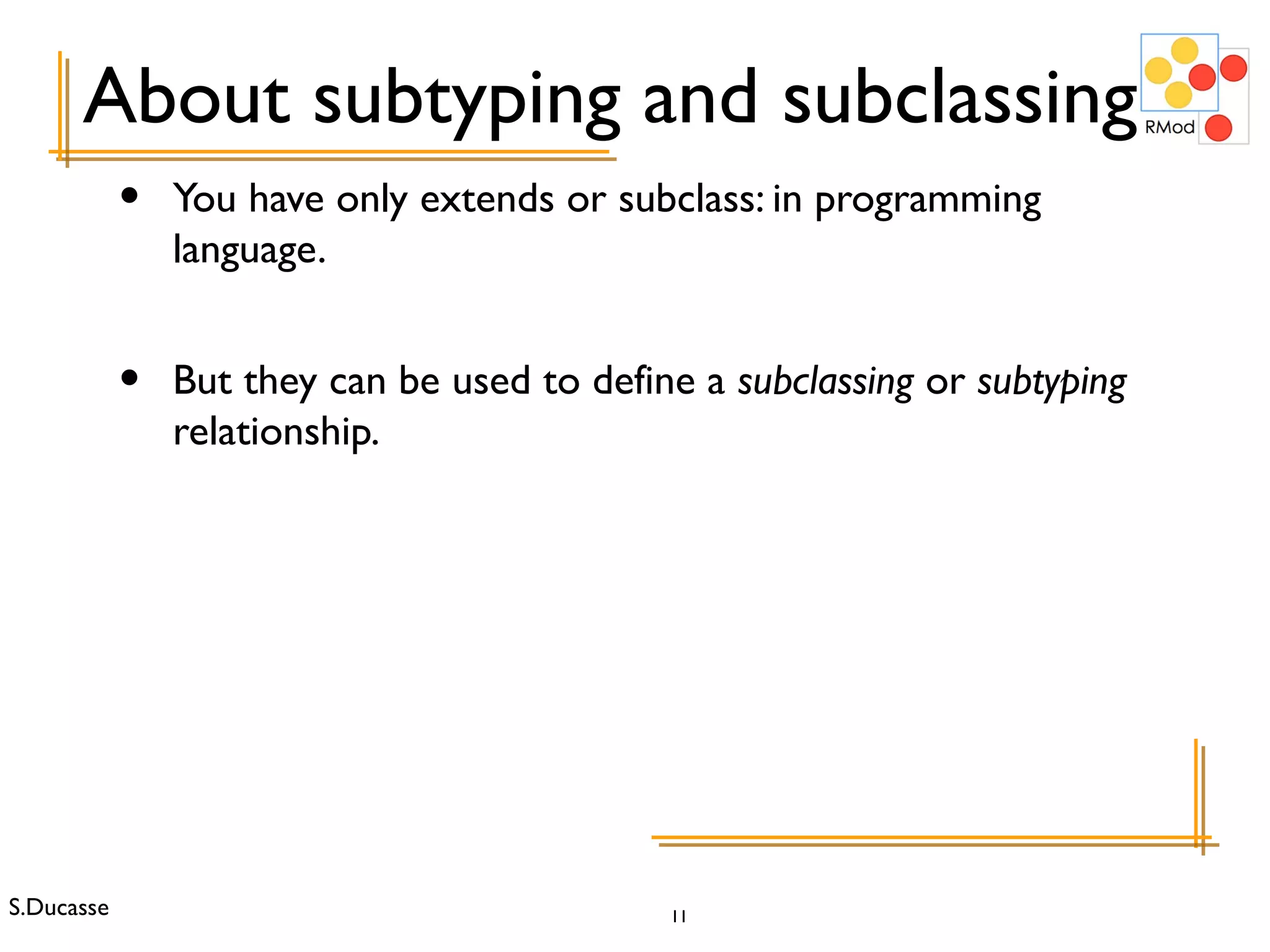 Stoop ed-subtyping subclassing | PPT