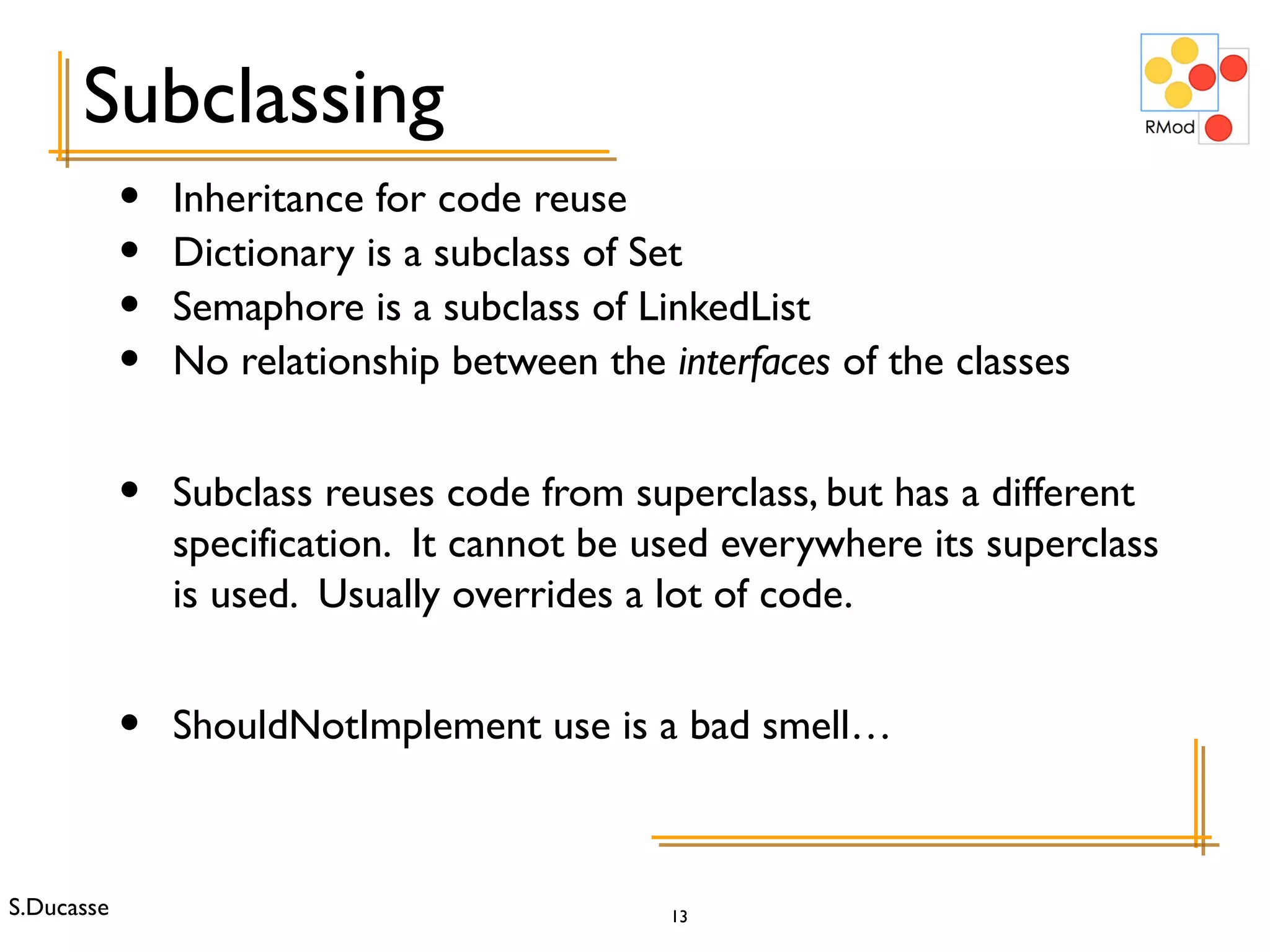 Stoop ed-subtyping subclassing | PPT