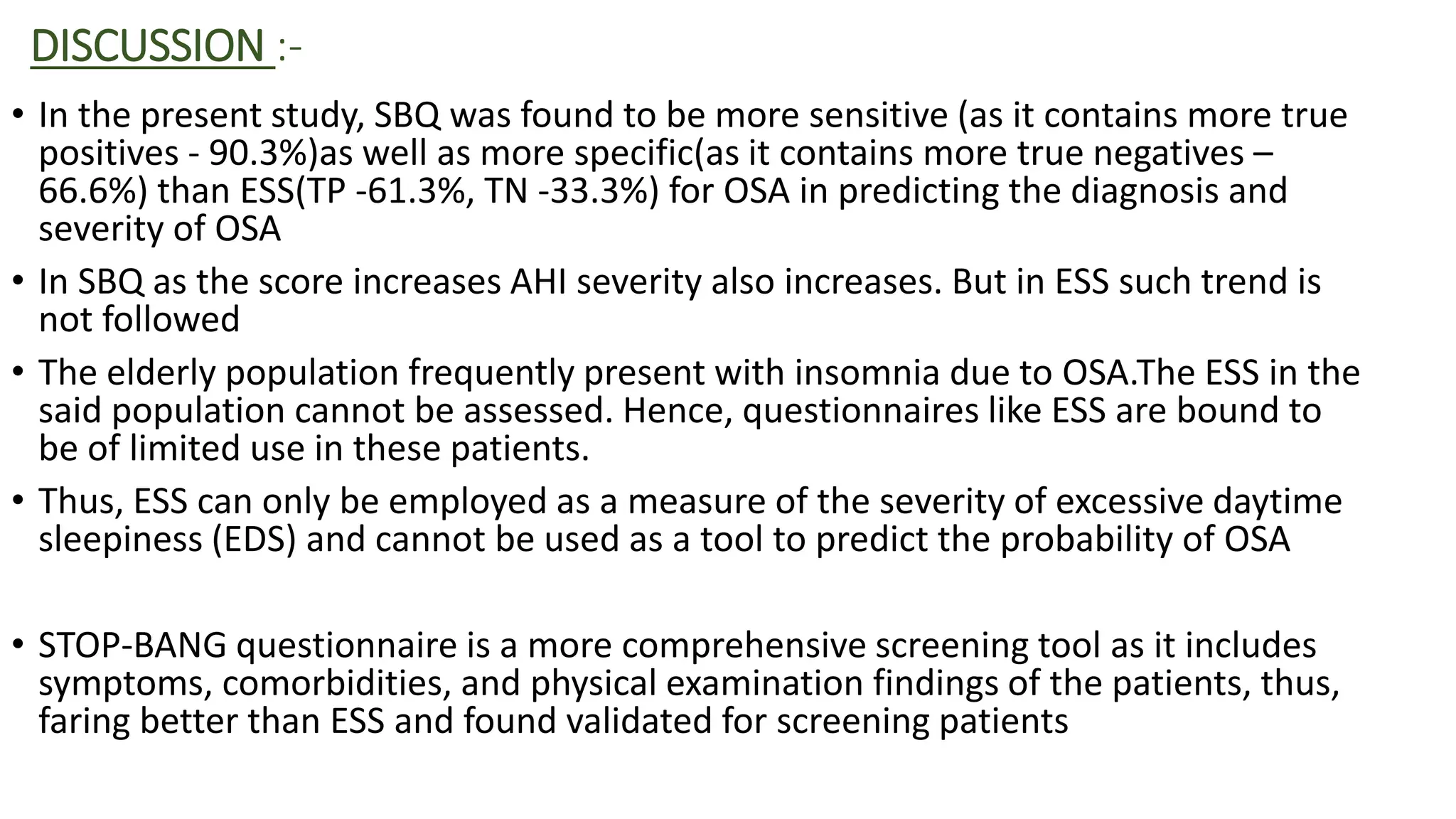 STOP-BANG And Epworth Sleepiness Scale in The Diagnosis.pptx