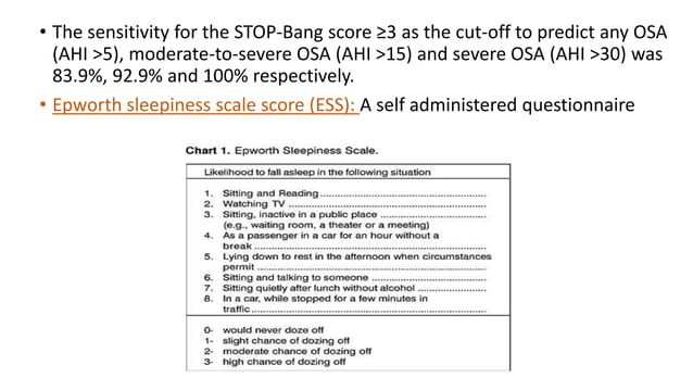STOP-BANG And Epworth Sleepiness Scale in The Diagnosis.pptx