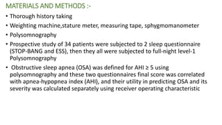 STOP-BANG And Epworth Sleepiness Scale in The Diagnosis.pptx