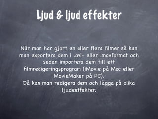 Stop motion på coder dojo | PPT