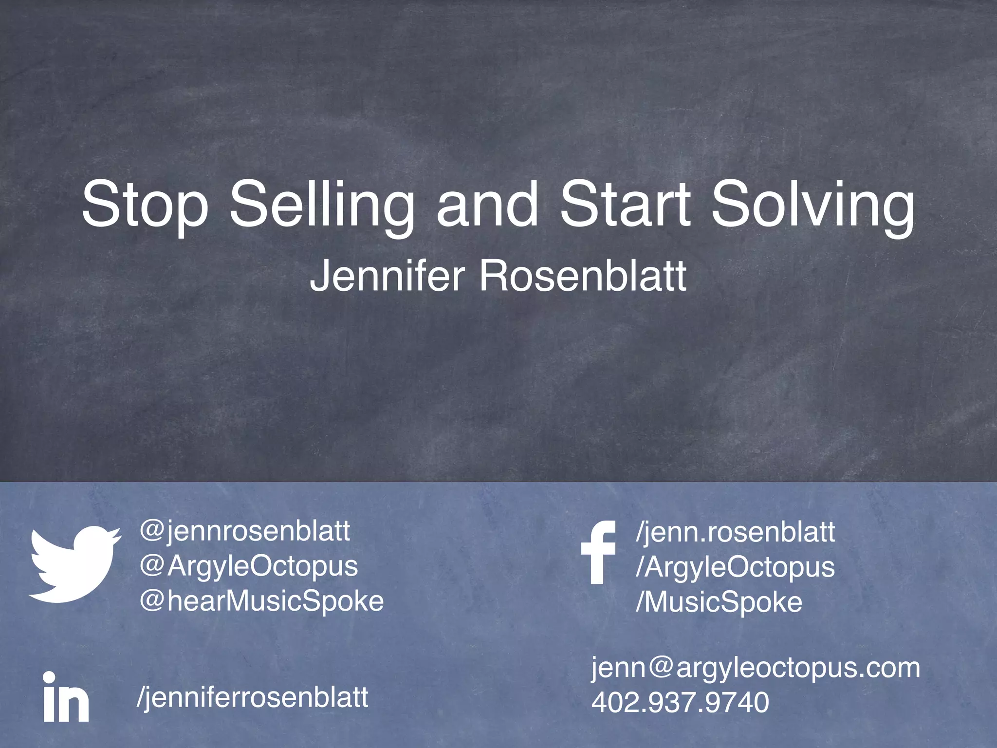 Stop Selling and Start Solving | PDF