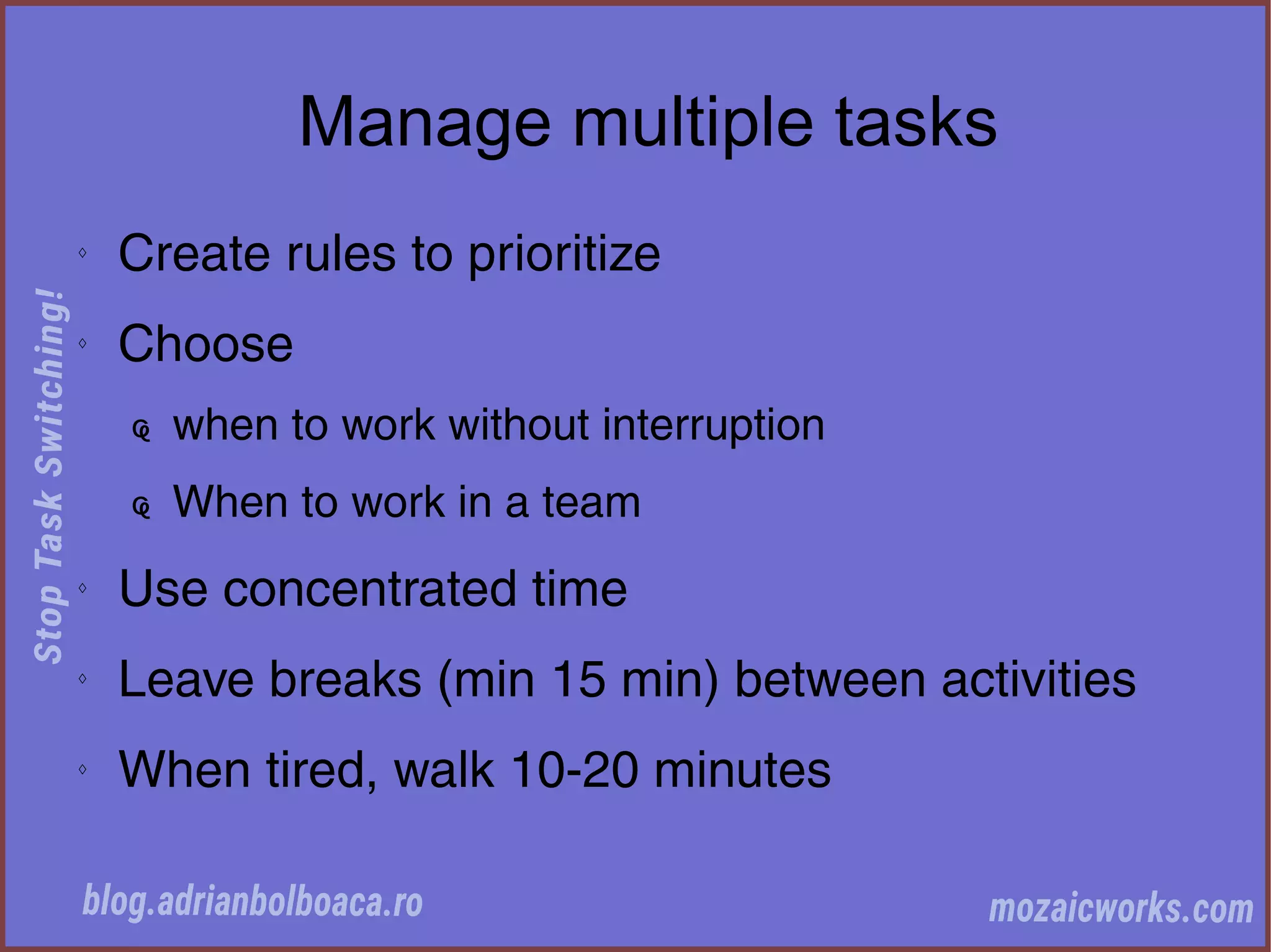 Stop Task Switching | PPT