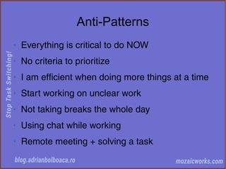 Stop Task Switching | ODP | Science