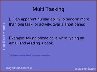 Stop Task Switching | ODP | Science