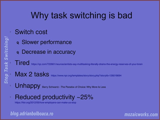 Stop Task Switching | ODP | Science