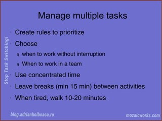 Stop Task Switching | ODP