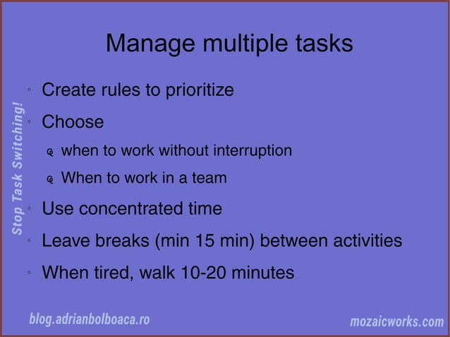 Stop Task Switching | ODP | Science