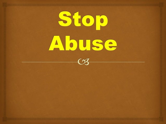 Stop abuse | PDF