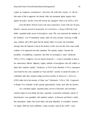 Stop and Frisk | PDF