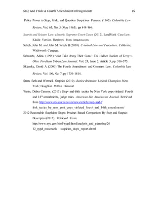 Stop and Frisk | PDF