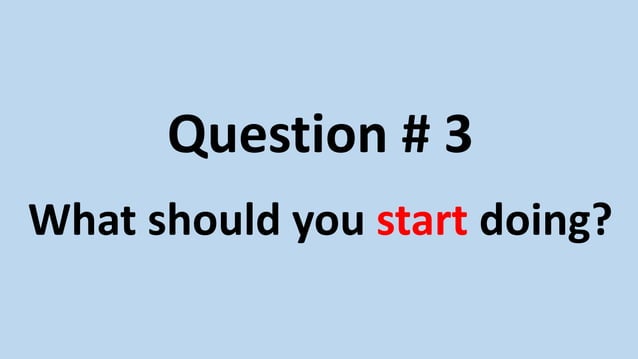 Stop and start doing exercise | PPT