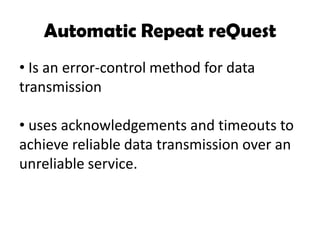 Stop And Wait ARQ | PPTX | Computer Networking | Computing