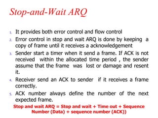 stop and wait | PPT | Computer Networking | Computing