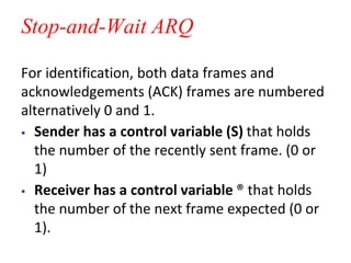 stop and wait | PPT | Computer Networking | Computing