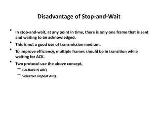 stop and wait | PPT | Computer Networking | Computing