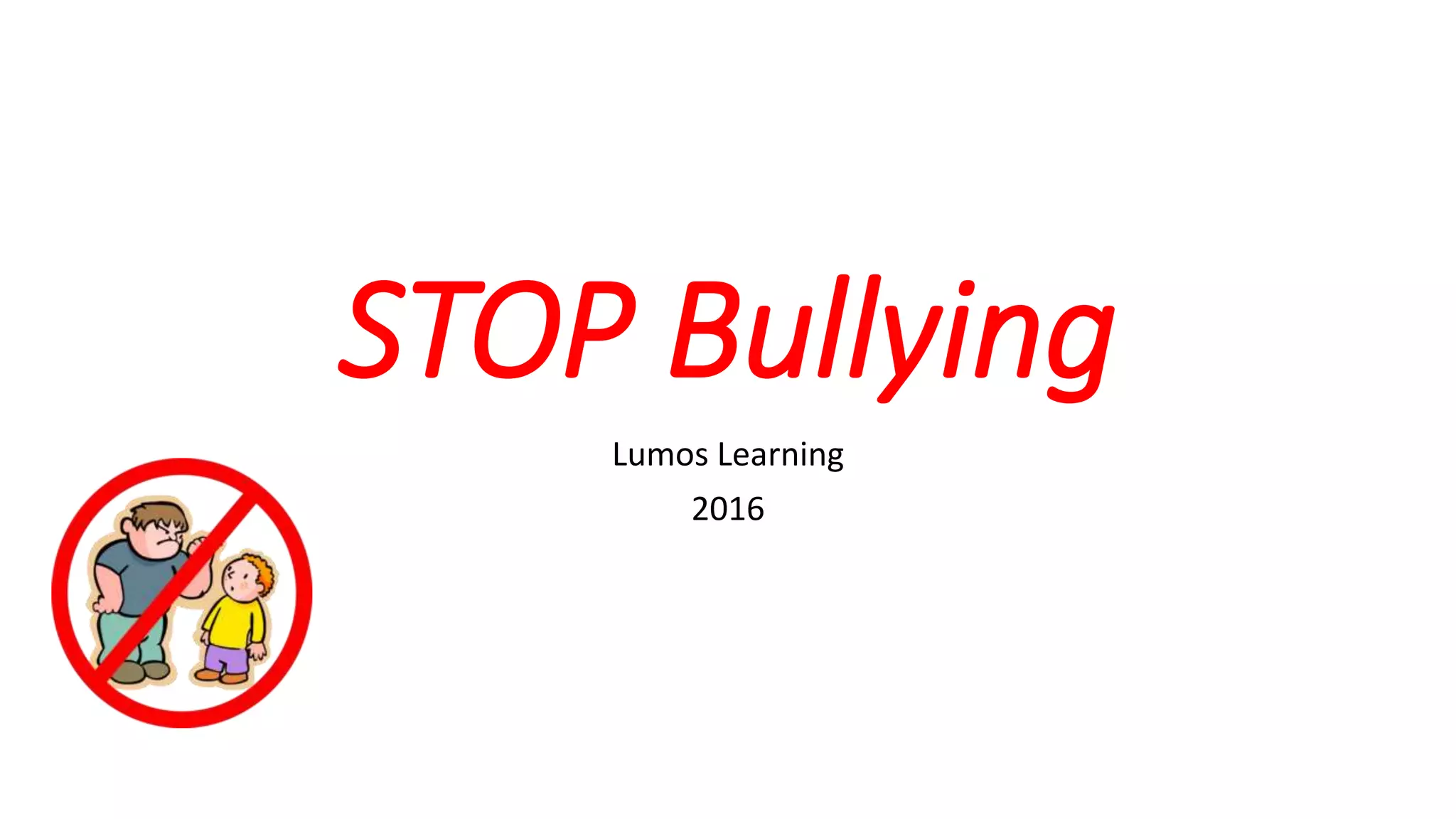 Stop bullying | PPTX