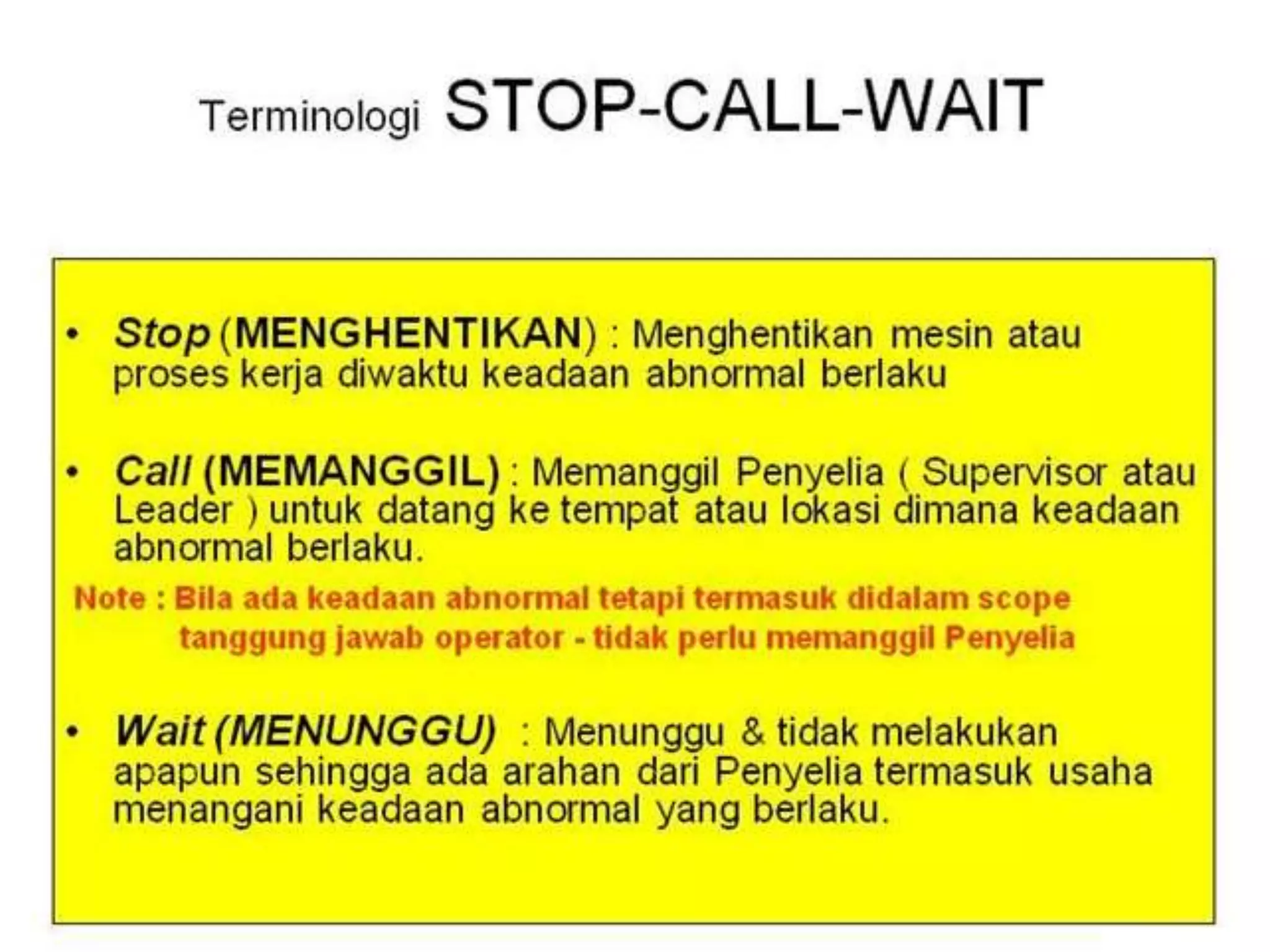 Stop callwait training material | PPTX