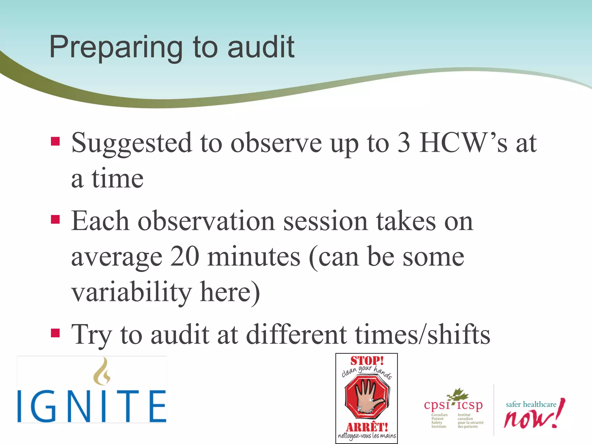 How to conduct hand hygiene observations | PDF