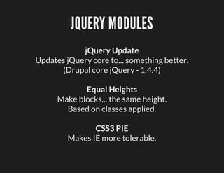 Stop Coding and Start Clicking - Pragmatic site building in Drupal | PDF