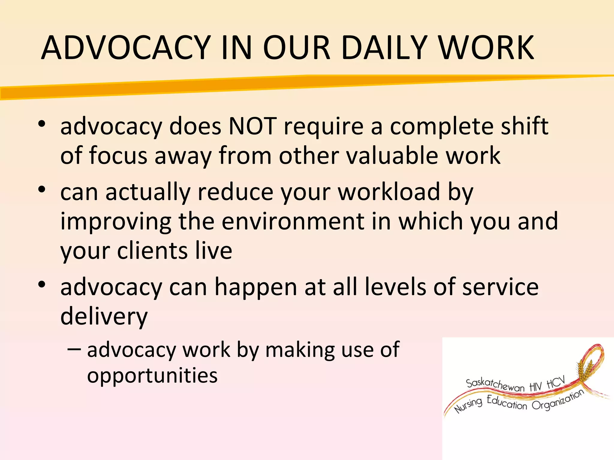 Stop complaining and start advocating advocacy in action. | PPT