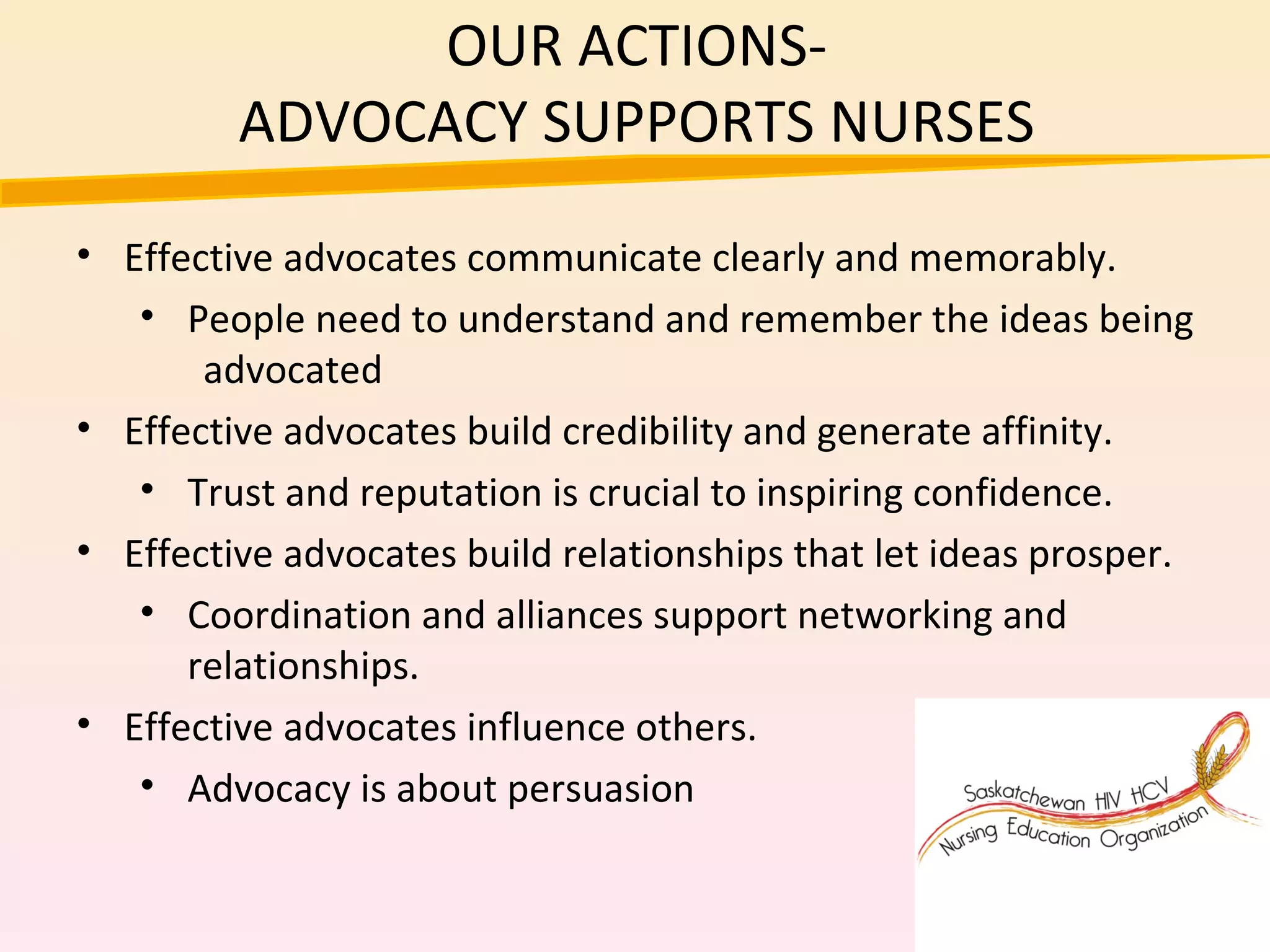 Stop complaining and start advocating advocacy in action. | PPT