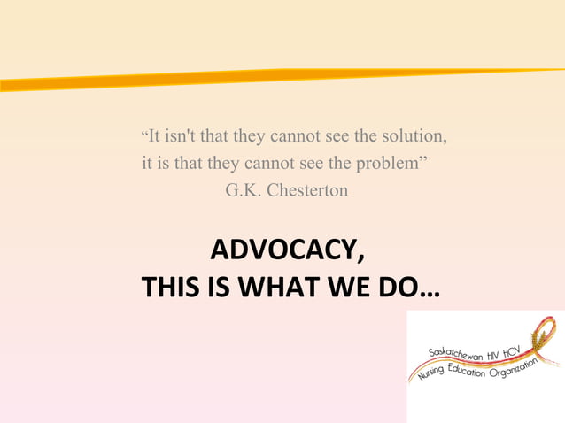 Stop complaining and start advocating advocacy in action. | PPT