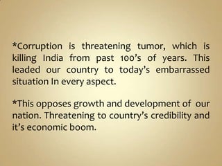 Stop corruption | PPTX | Debated Sensitive Social Issues | Sensitive Topics